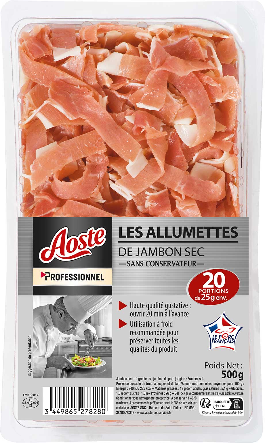 Sandwich aux allumettes de jambon sec Aoste | BACK EUROP FRANCE